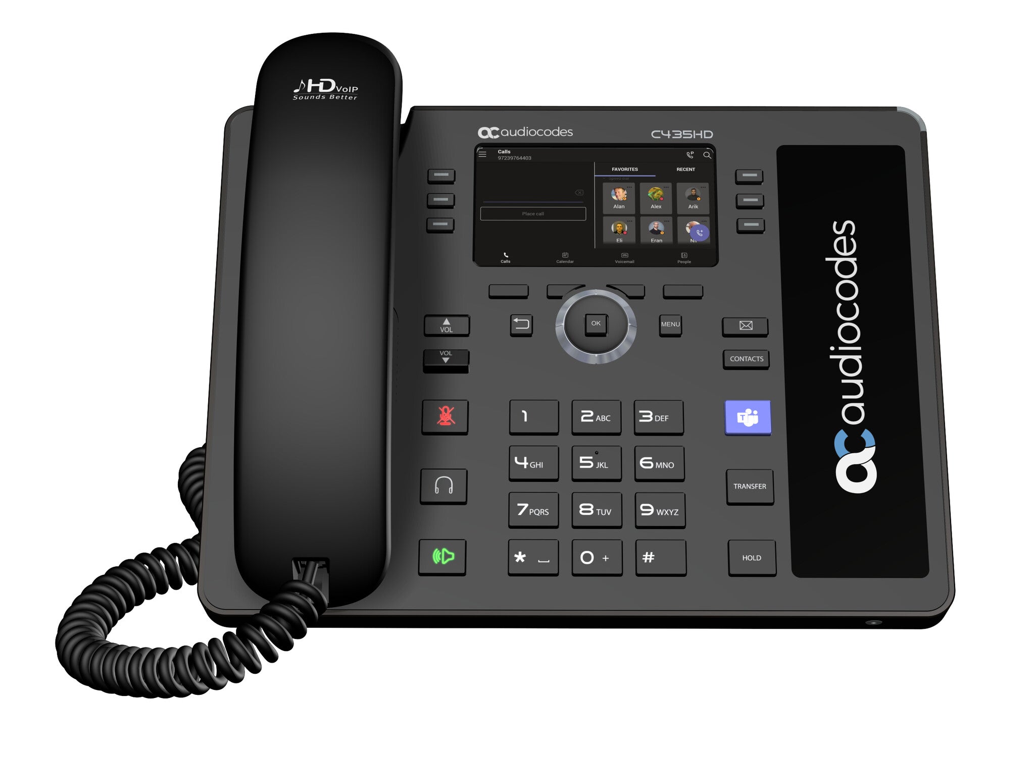 AudioCodes Teams C435HD-R IP-Phone PoE GbE black – StayTech